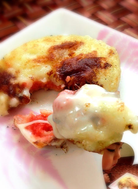 MMasahiro s dumpling of New potato w cod roe cheese もっちぃさんの新ジャガ団子 inたらこ ...