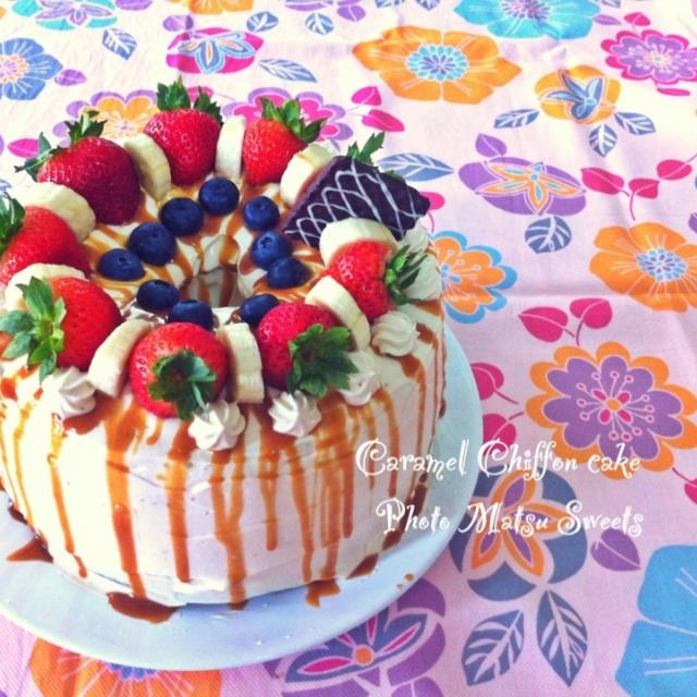 Caramel chiffon cake/Matsu sweets | Snapdish[スナップディッシュ]