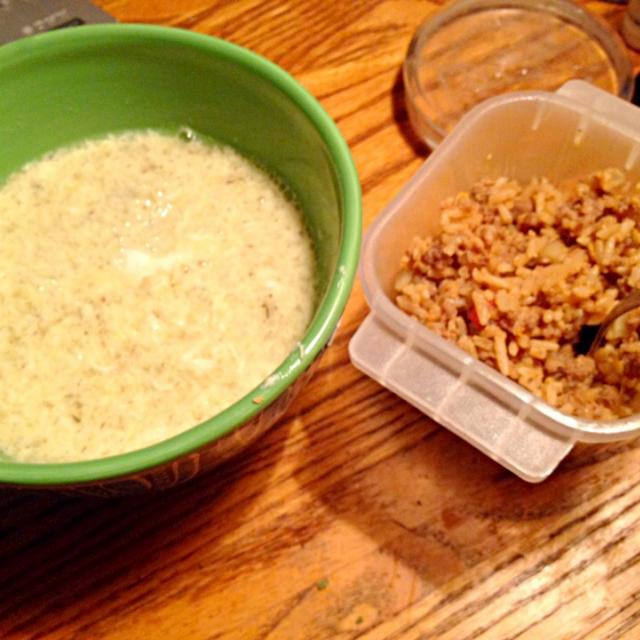 Egg poop sooup n refried ri.../geoffrey hatcher | Snapdish[スナップディッシュ]