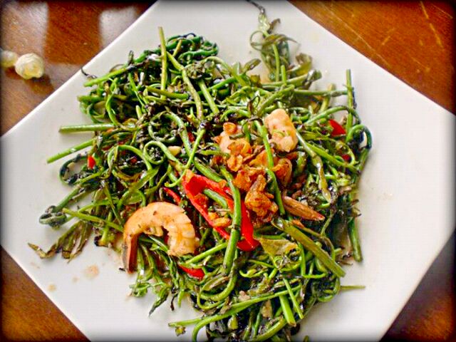 Stir Fried Fern with Shrimp.../Tya LaCroazia | Snapdish[スナップディッシュ]