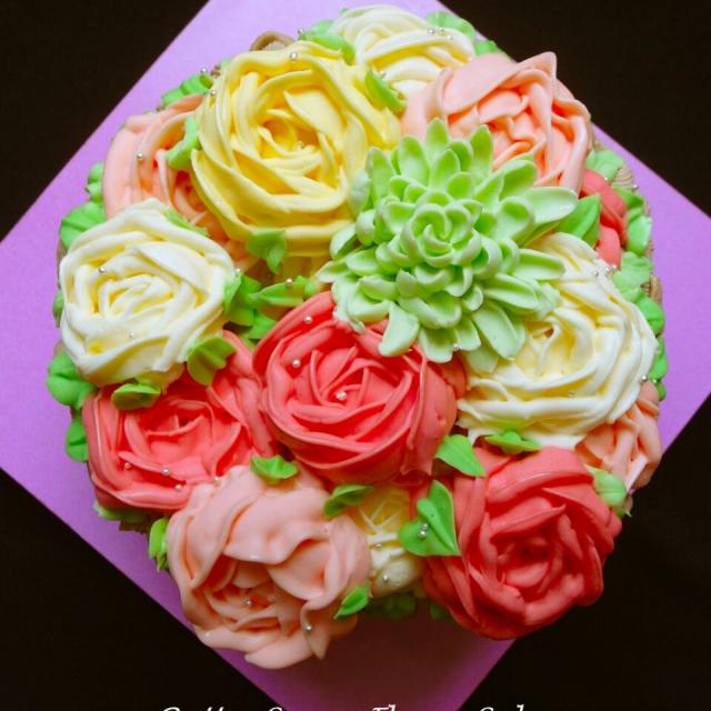 butter cream flower cake/Franny | Snapdish[スナップディッシュ]