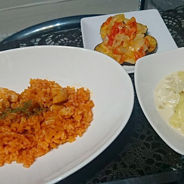 2017 01 22夜 チキンライス 鱈とジャガイモの.../一人暮らしごはん🍴 | Snapdish[スナップディッシュ]