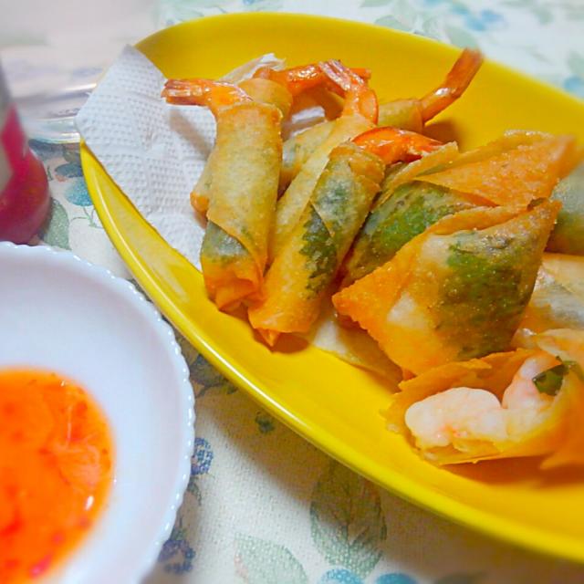 タイ風海老の揚げ春巻き ポピアトートクン Po Piah Thot Kun/うたかた。 | Snapdish[スナップディッシュ] (ID ...