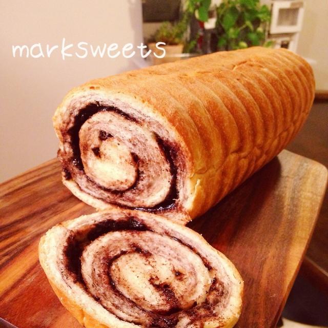 ココアとチョコチップでWチョコラウンド食パン 切り口汚 い泣/marksweets | Snapdish[スナップディッシュ]