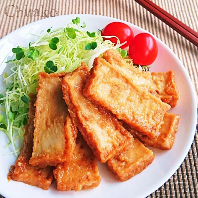 簡単 絶品 厚揚げの生姜焼き 早い 安い 旨ーい/ちたこさんのレシピ | Snapdish[スナップディッシュ]