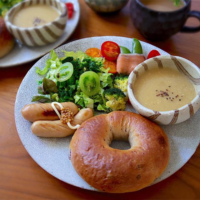 ベーグルワンプレート/@chieko_tanabe_ | Snapdish[スナップディッシュ]