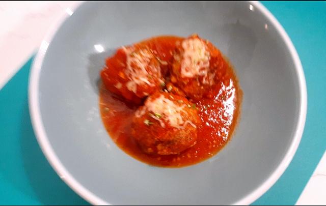 Michael Jordan of the Kitchen s dish Meatballs and marinara sauce ...