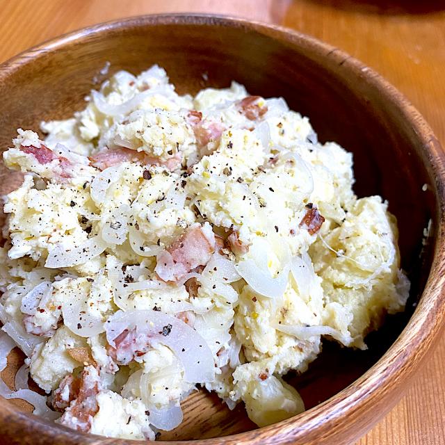クリームチーズとスモークベーコンのポテトサラダ/@daco* | Snapdish[スナップディッシュ]