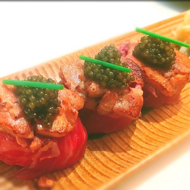 フォアグラとキャビアの肉寿司/Arisa | Snapdish[スナップディッシュ]
