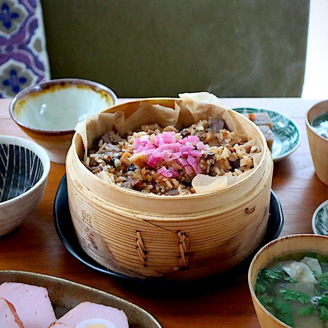 蒸籠でおこわご飯/@chieko_tanabe_ | Snapdish[スナップディッシュ] (ID:KzL9Ca)