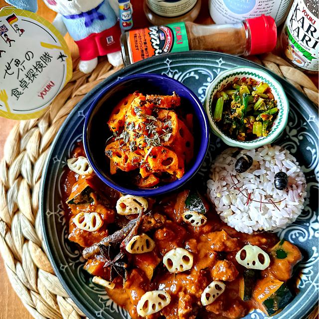 YOUKIで旅するカレーなるハロウィンかぼちゃ.../にゃんぺこ | Snapdish[スナップディッシュ]