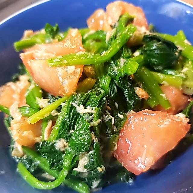 ほうれん草とトマトのツナ和え/hideto | Snapdish[スナップディッシュ]