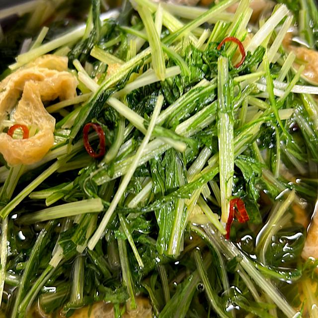 水菜のピリ辛煮浸し/pipi | Snapdish[スナップディッシュ]